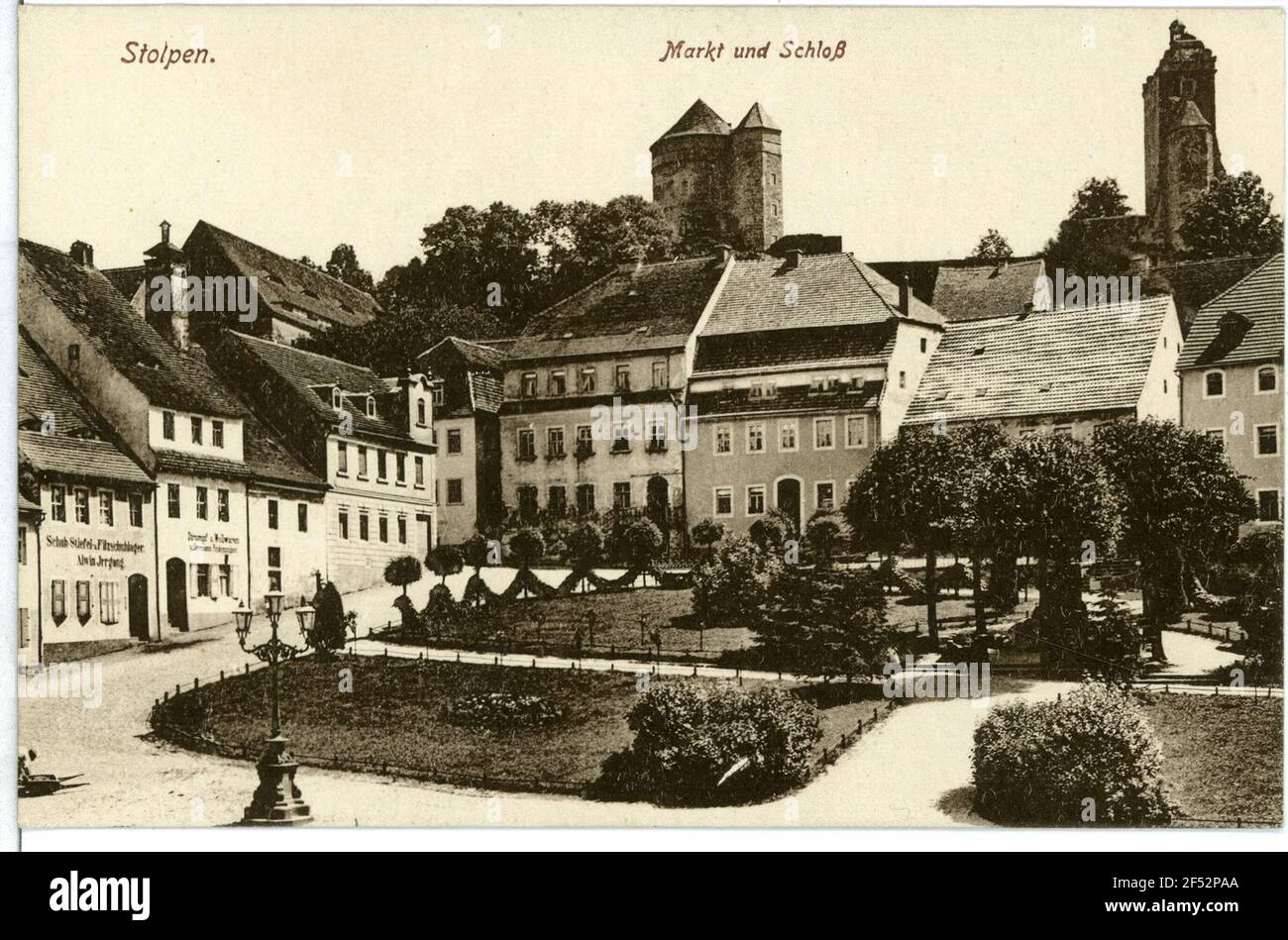 Market and castle Stolpen. Market and castle Stock Photo - Alamy