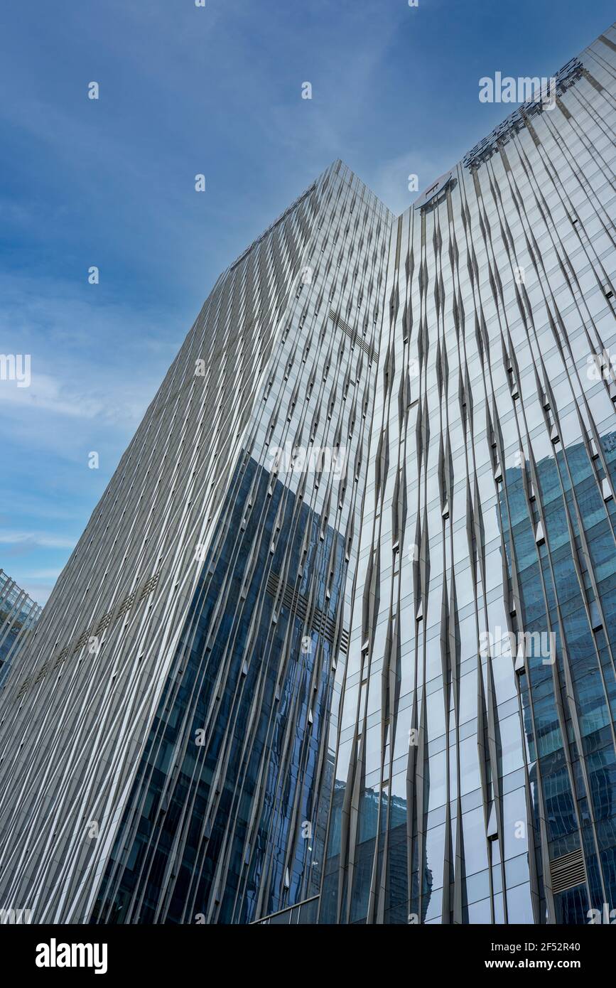 Modern architecture high-rise building, glass curtain wall office ...