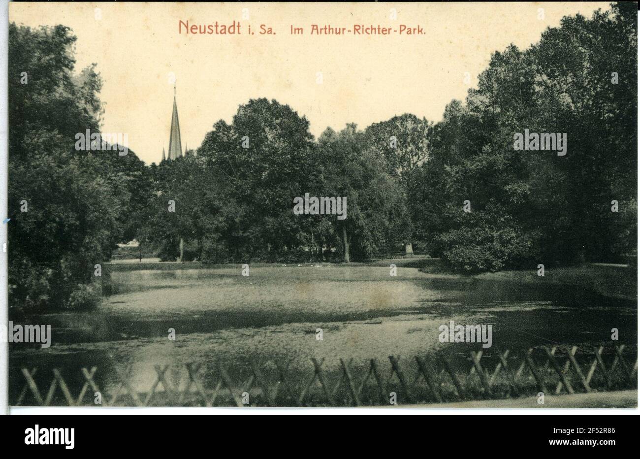 Arthur-Richter-Park Neustadt in Saxony. Arthur Richter Park Stock Photo ...