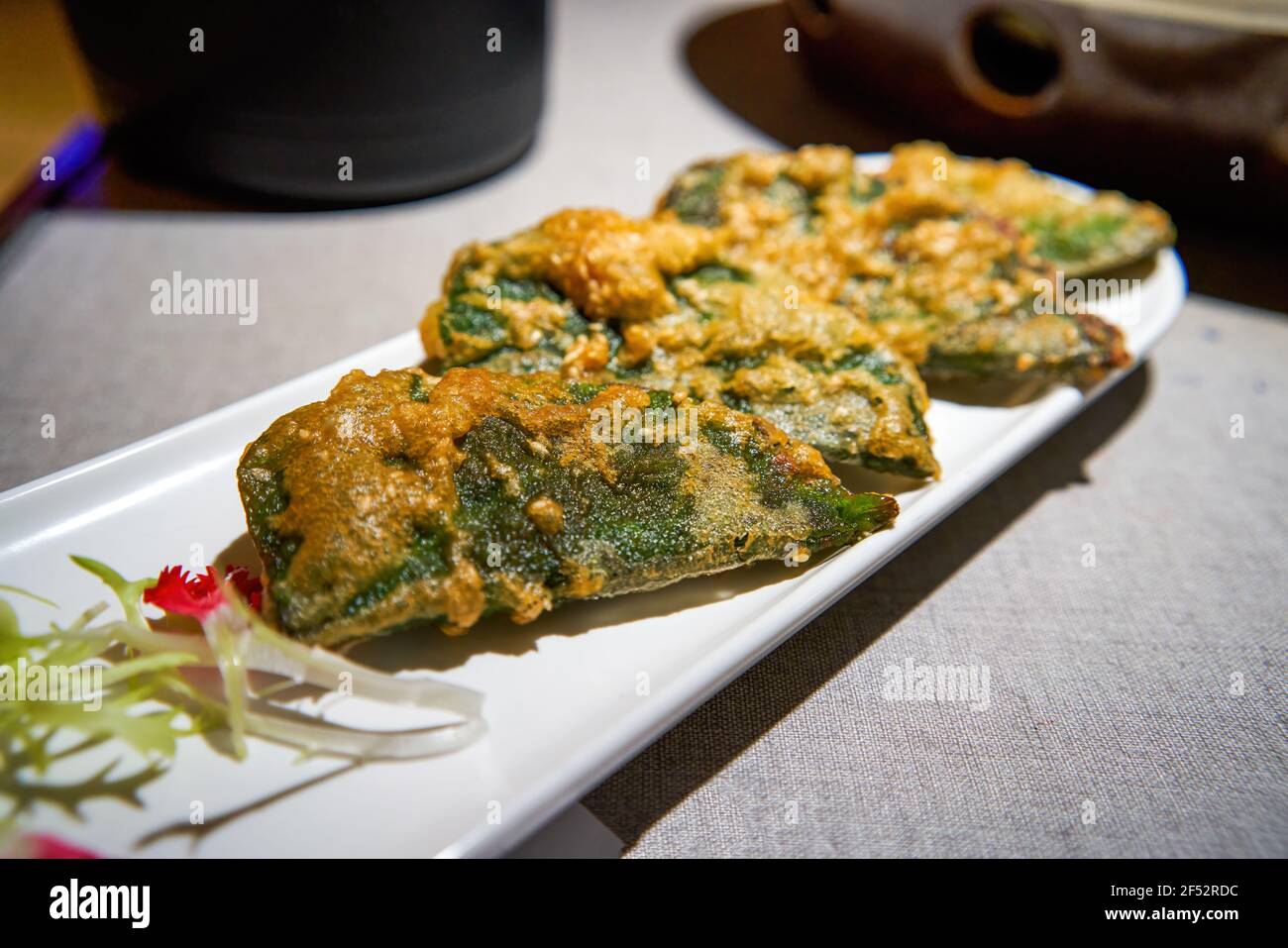 Delicious traditional Chinese Guangxi food snacks, fried beef Piper ...