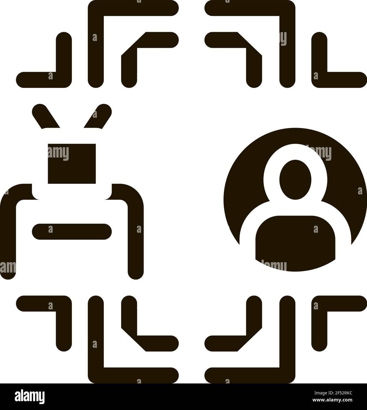 human automation in robot icon Vector Glyph Illustration Stock Vector ...