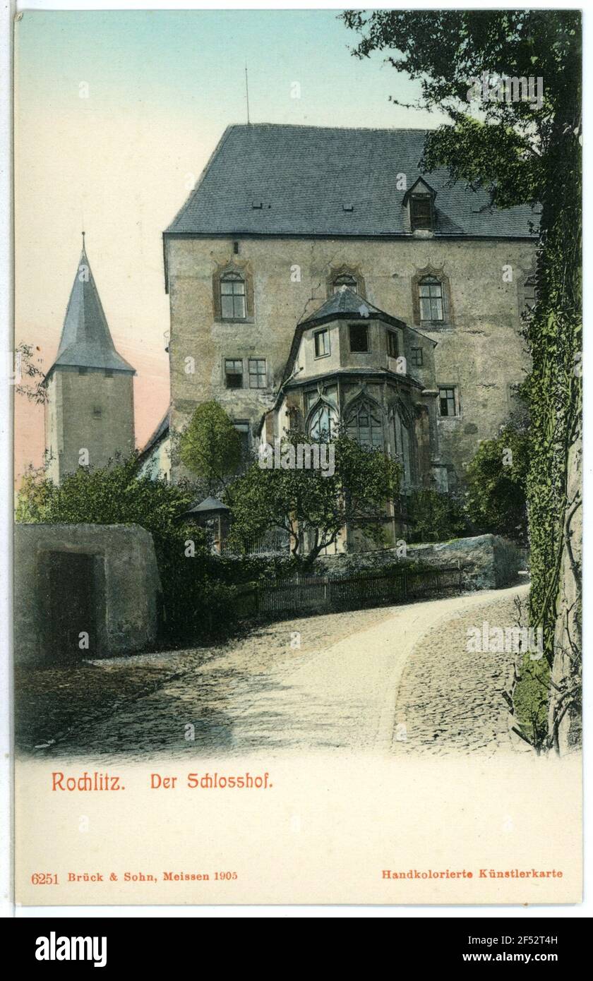 Castle Rochlitz. Castle courtyard Stock Photo - Alamy