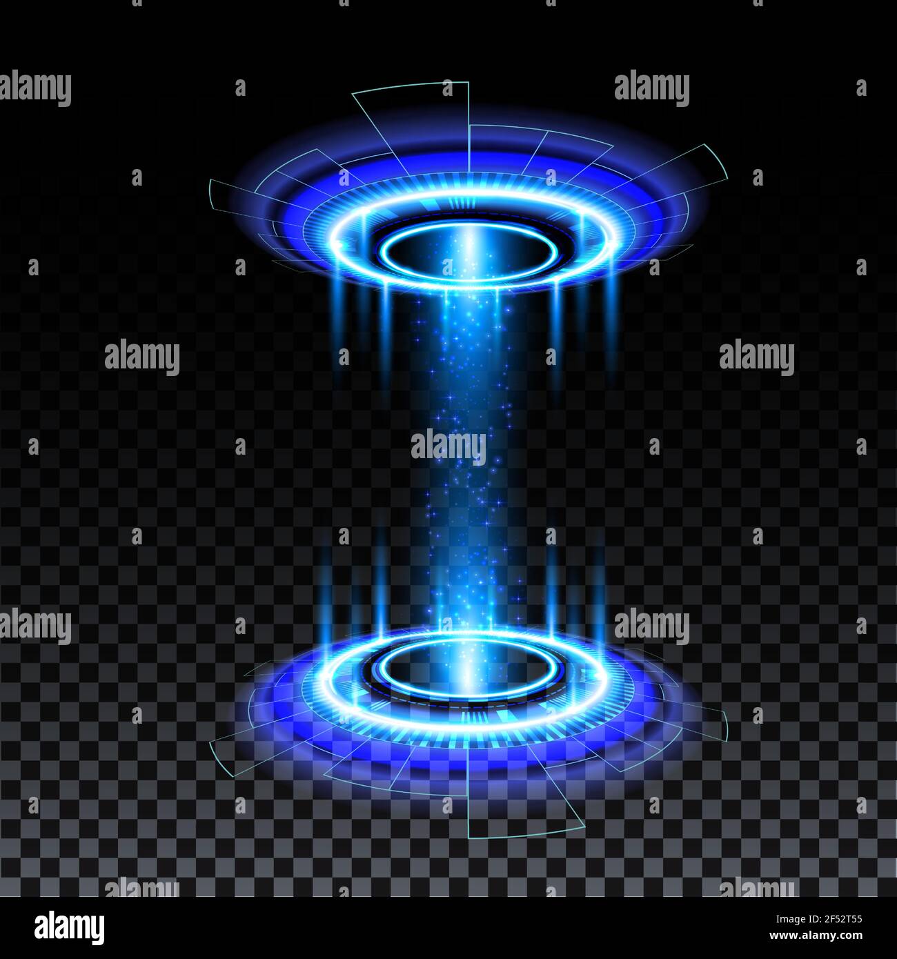 Blue hologram portal. Magic fantasy portal. Magic circle teleport ...