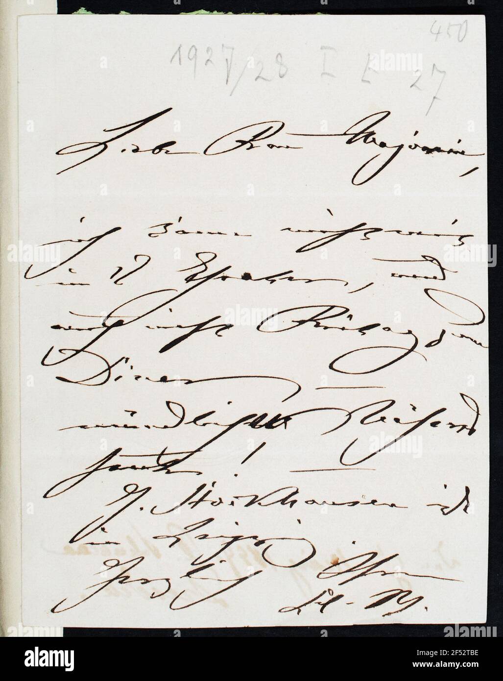 Clara schumann letter hi-res stock photography and images - Alamy