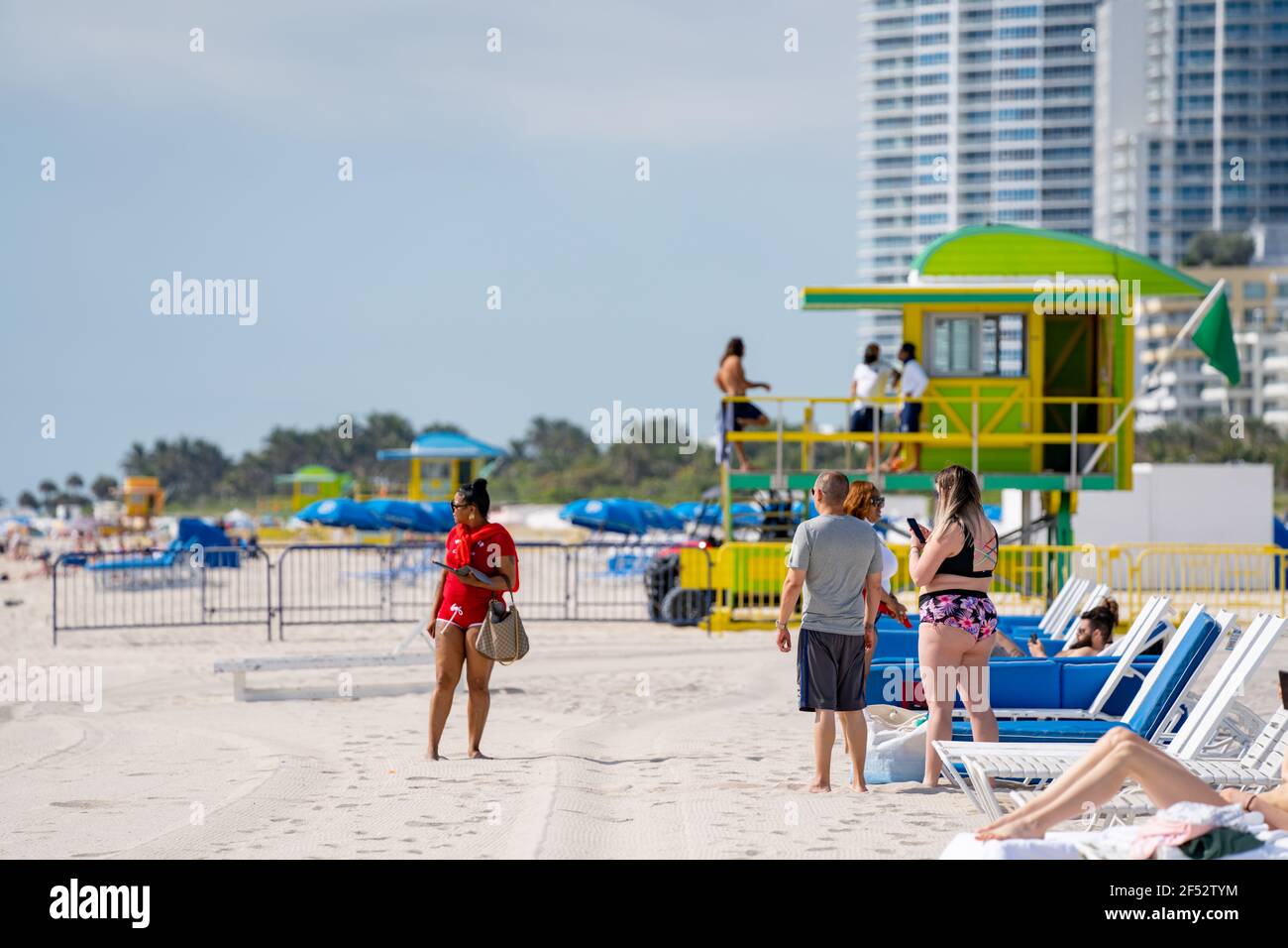 Tourists in Miami Beach for 2021 Spring Break Stock Photo - Alamy