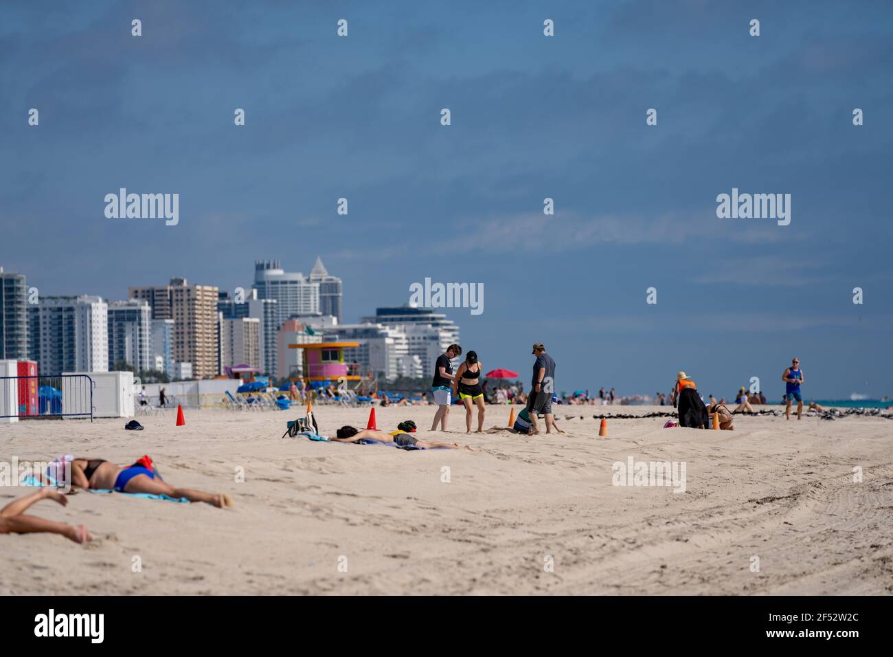Tourists arriving on Miami Beach morning Spring Break 2021 Stock Photo ...