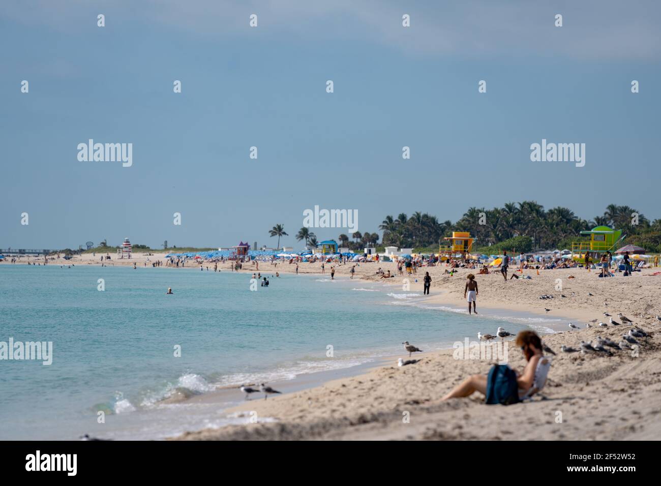 Crowds in Miami Beach during 2021 Spring Break Stock Photo - Alamy
