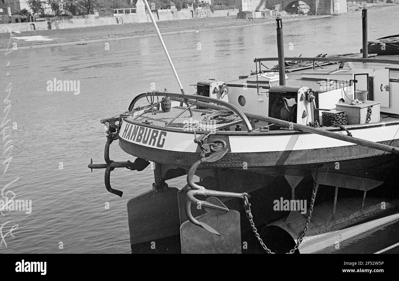 Heck of a motor ship (double screw vessel Stock Photo - Alamy