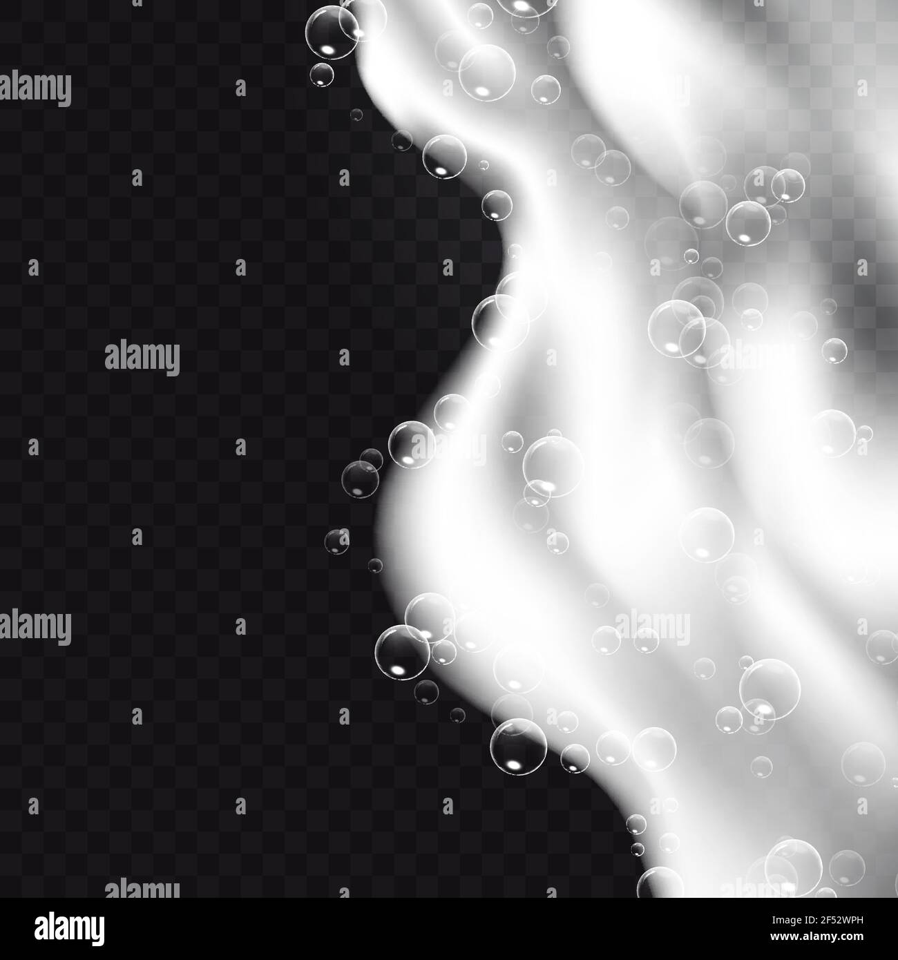 Realistic background with Soap foam. Bath laundry white bubbles ...