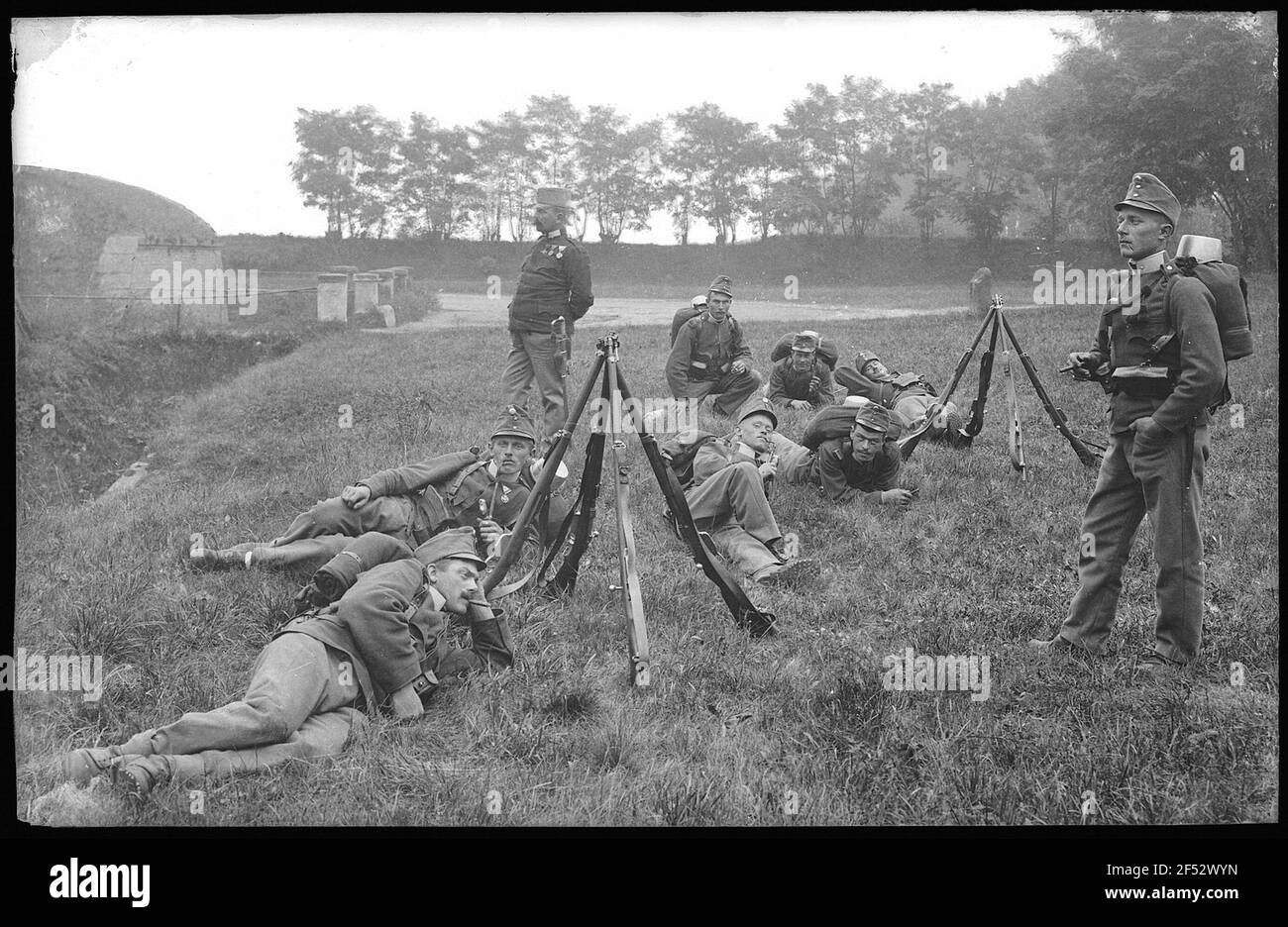 Theresienstadt. Infantry in detent position Stock Photo - Alamy