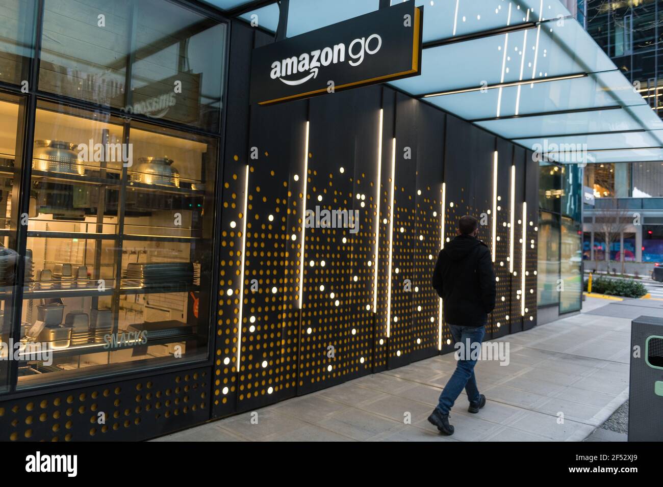 Seattle, USA. 23rd Mar, 2021. The original Amazon go cashier less ...