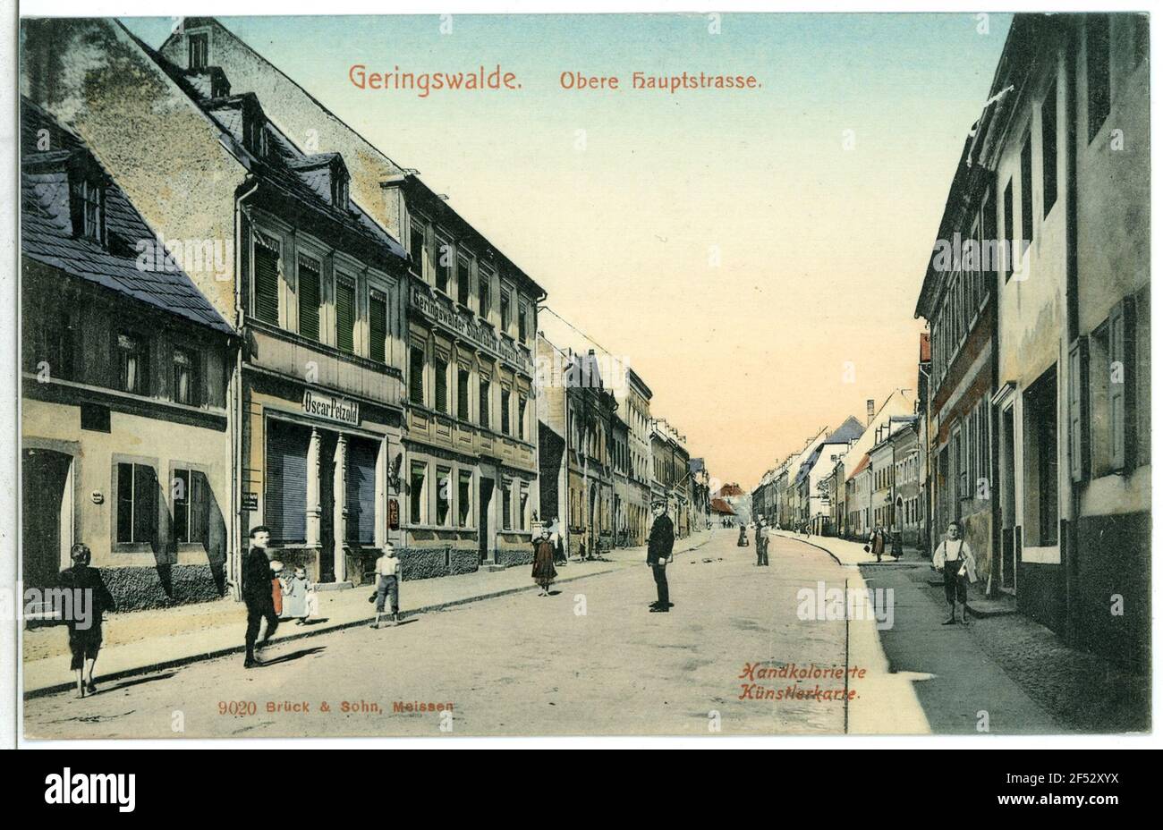 Upper main street Geringswalde. Upper main street Stock Photo - Alamy