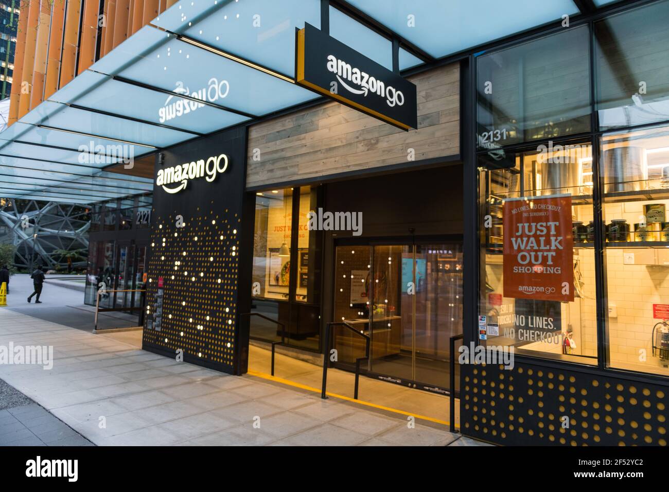 Seattle, USA. 23rd Mar, 2021. The original Amazon go cashier less ...