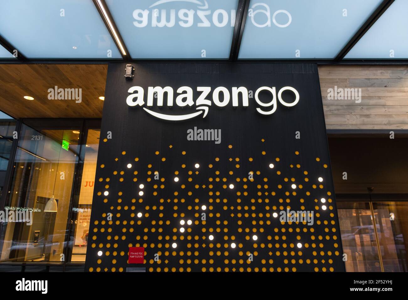 Seattle, USA. 23rd Mar, 2021. The original Amazon go cashier less ...