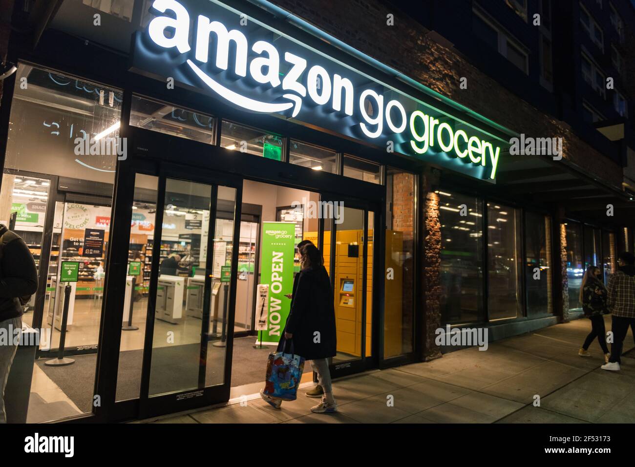 Seattle, USA. 23rd Mar, 2021. The original Amazon go grocery cashier ...