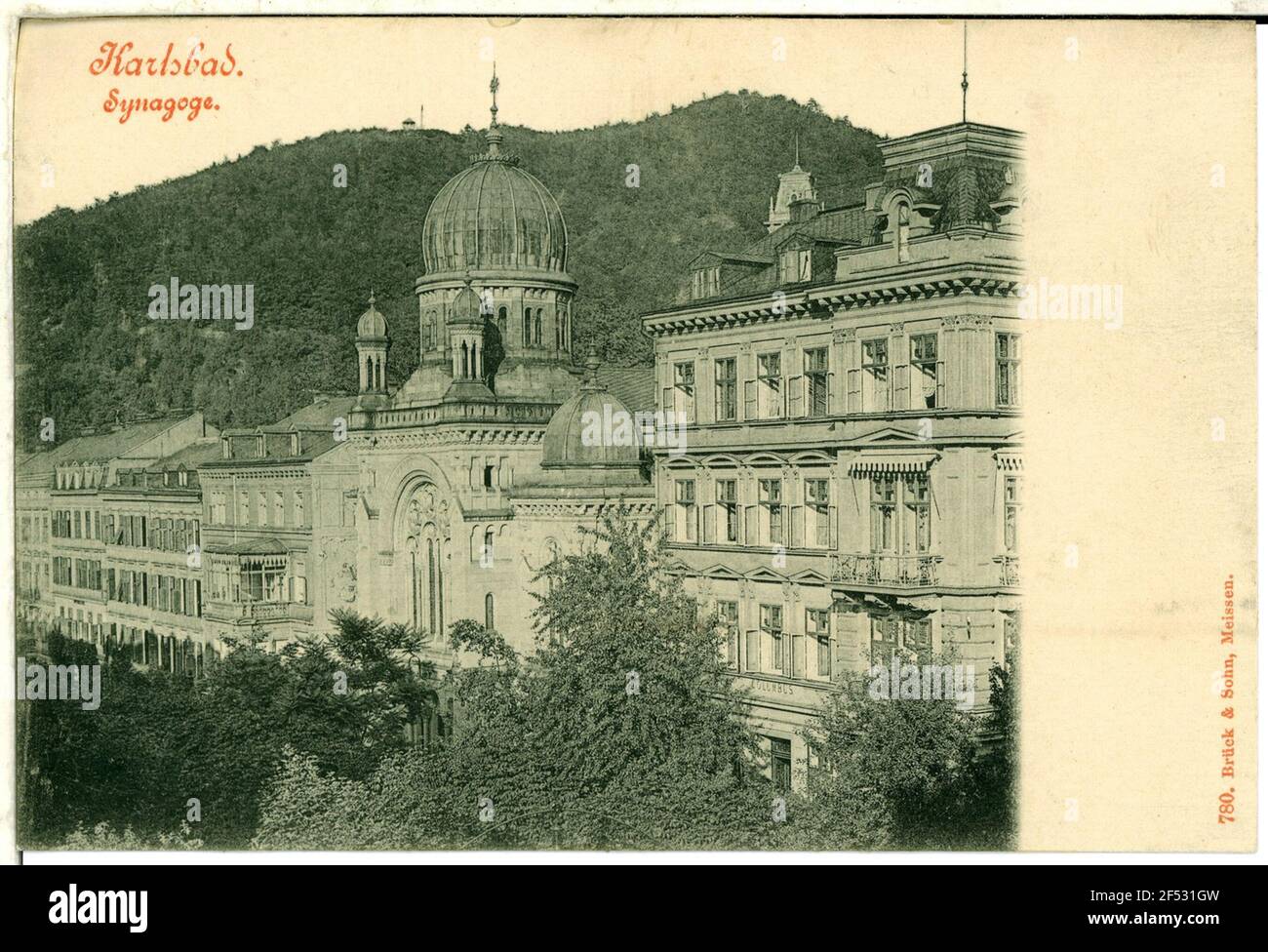 synagogue Carlsbad. Synagogue (1875-1877 Stock Photo - Alamy