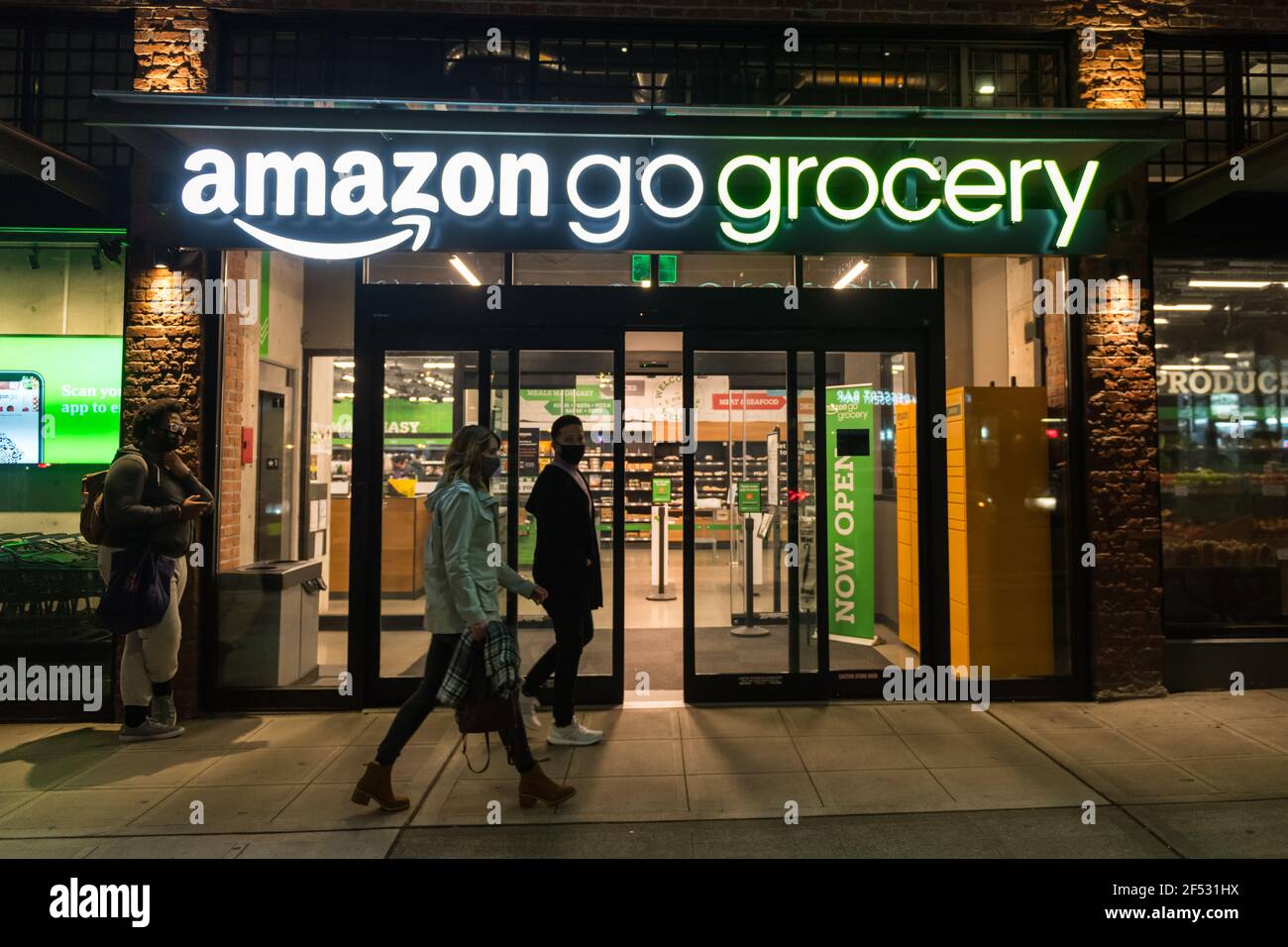 Seattle, USA. 23rd Mar, 2021. The original Amazon go grocery cashier ...