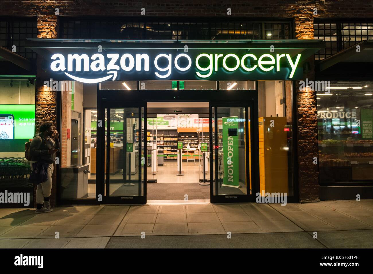 Seattle, USA. 23rd Mar, 2021. The original Amazon go grocery cashier ...