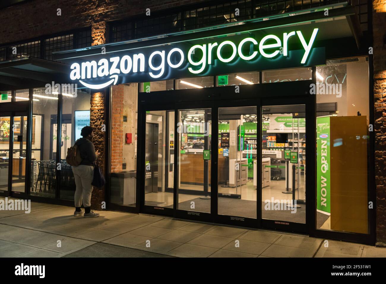 Seattle, USA. 23rd Mar, 2021. The original Amazon go grocery cashier ...