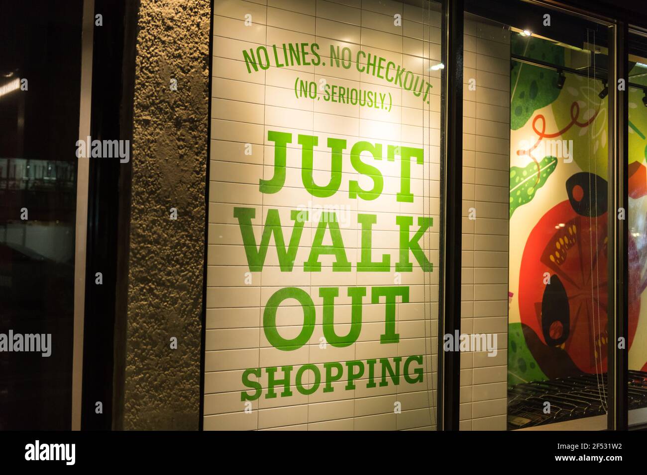Seattle, USA. 23rd Mar, 2021. The original Amazon go grocery cashier ...