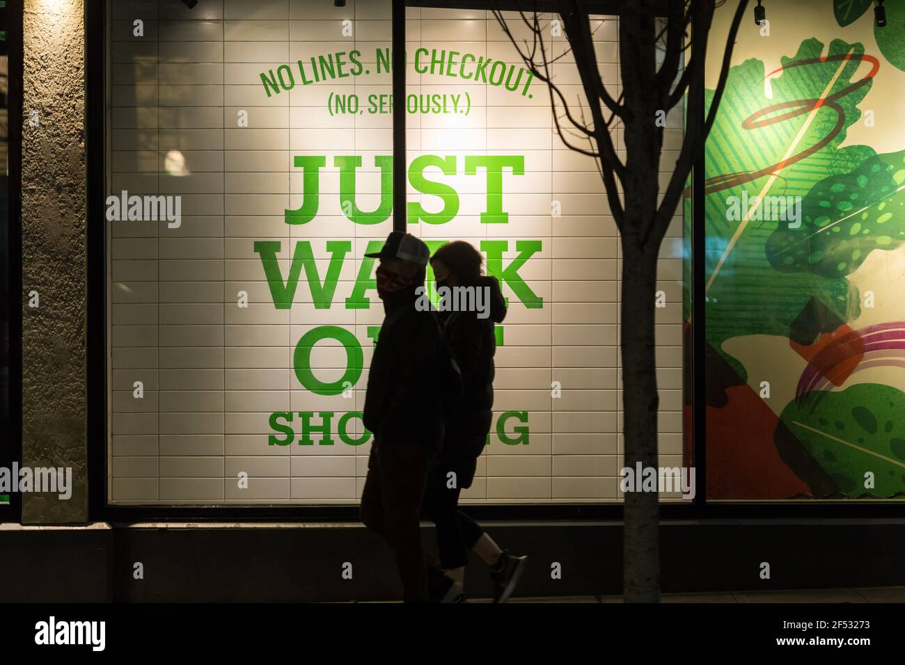 Seattle, USA. 23rd Mar, 2021. The original Amazon go grocery cashier ...