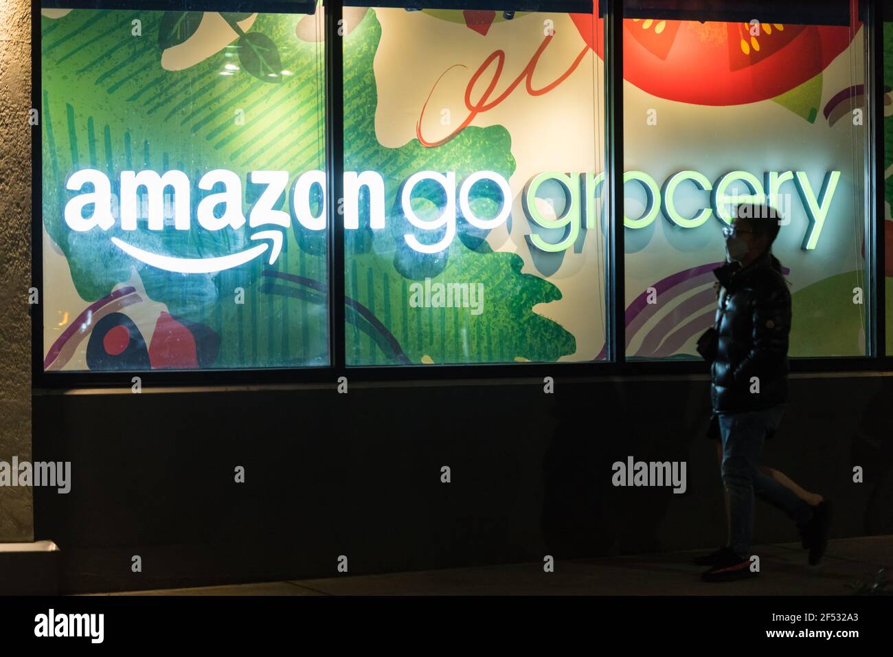 Seattle, USA. 23rd Mar, 2021. The original Amazon go grocery cashier ...