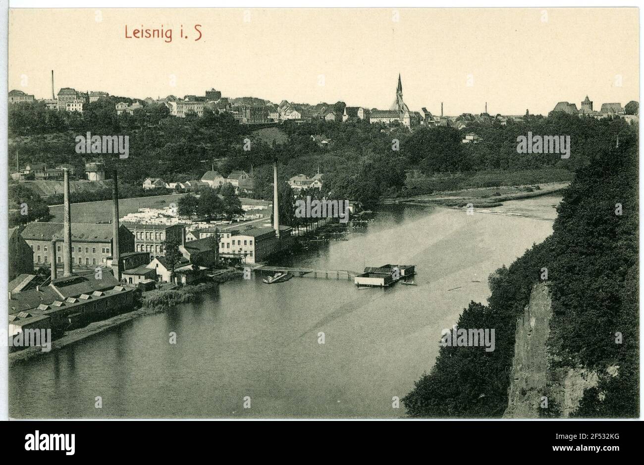 View of city and trough Leisnig. View of city and trough Stock Photo ...