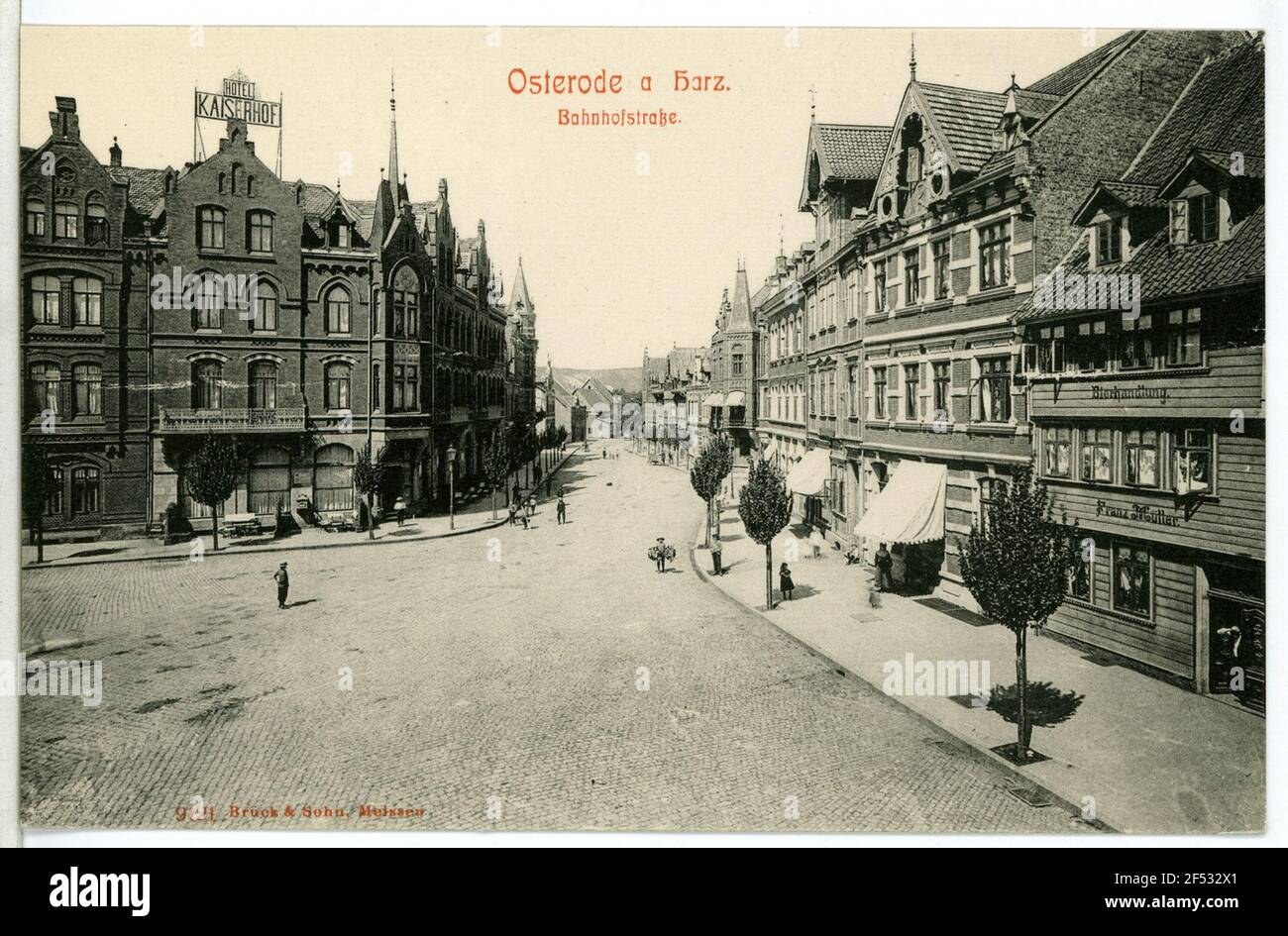 Bahnhofstraße Osterode / Harz. Station road Stock Photo - Alamy