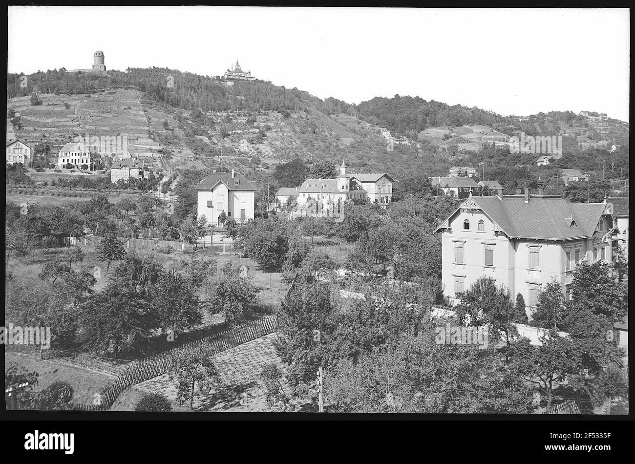 Radebeul. Bismarckturm and headquarters Stock Photo - Alamy