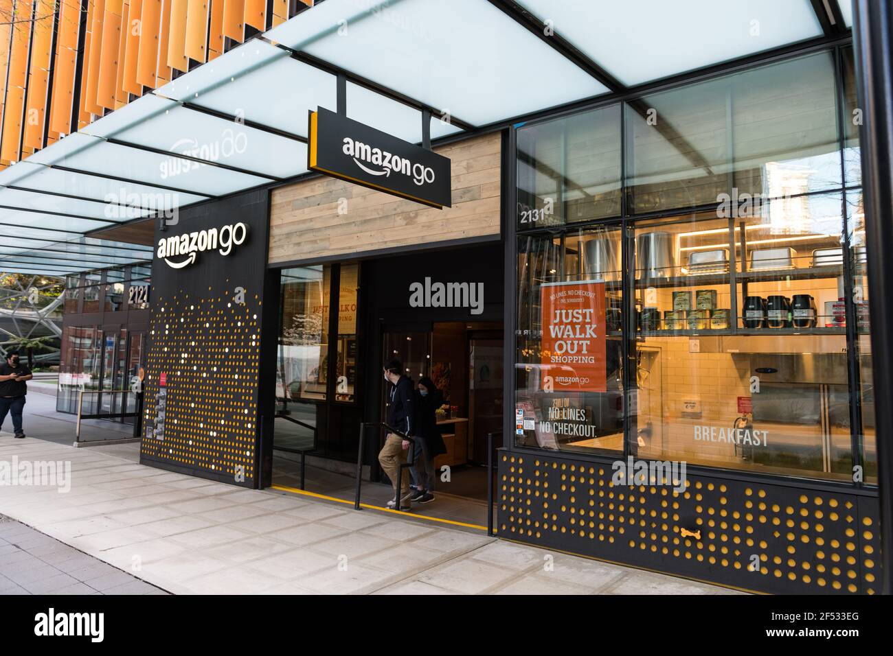 Seattle, USA. 22nd Mar, 2021. The original Amazon go cashier less ...