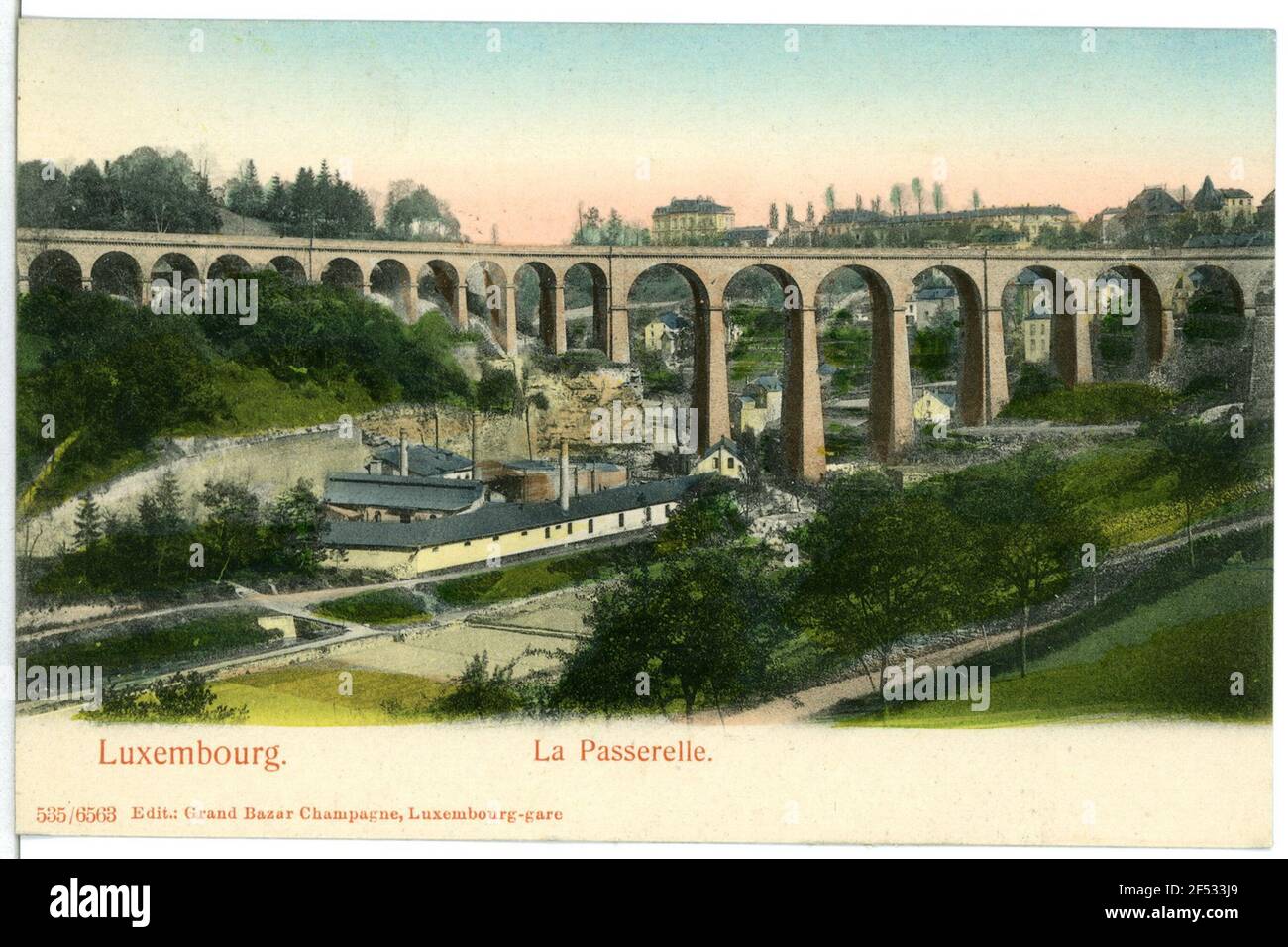 La Paserelle Luxembourg. La passerelle (via the Petrusstal; 1859-1861 ...
