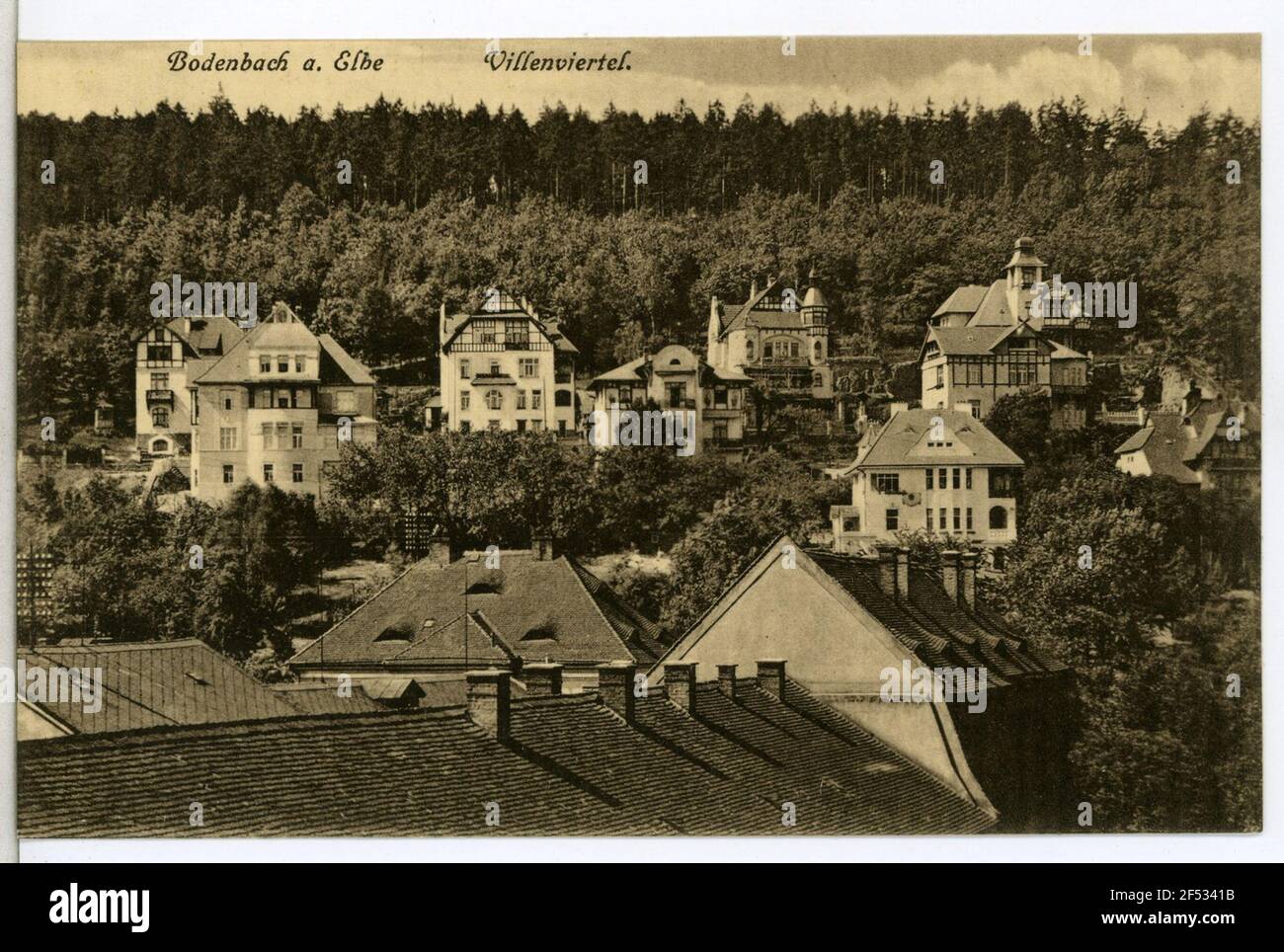Villas Bodenbach. Villenviertel Stock Photo - Alamy