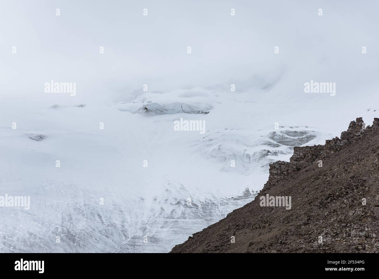 Ice caps on mountain tops in the Himalayas Stock Photo - Alamy