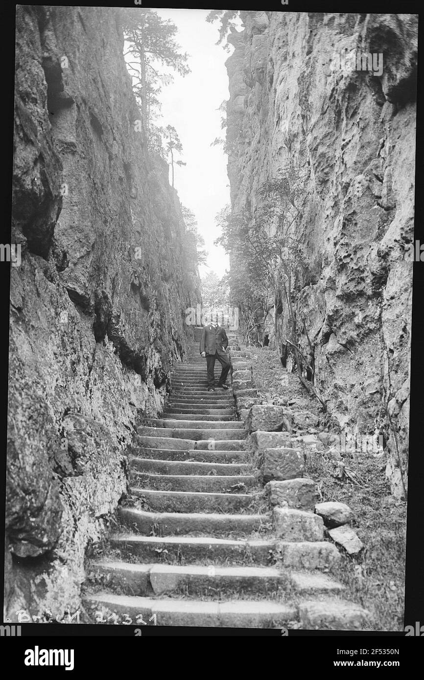 Jonsdorf. Felsengasse in the nun rock Stock Photo - Alamy