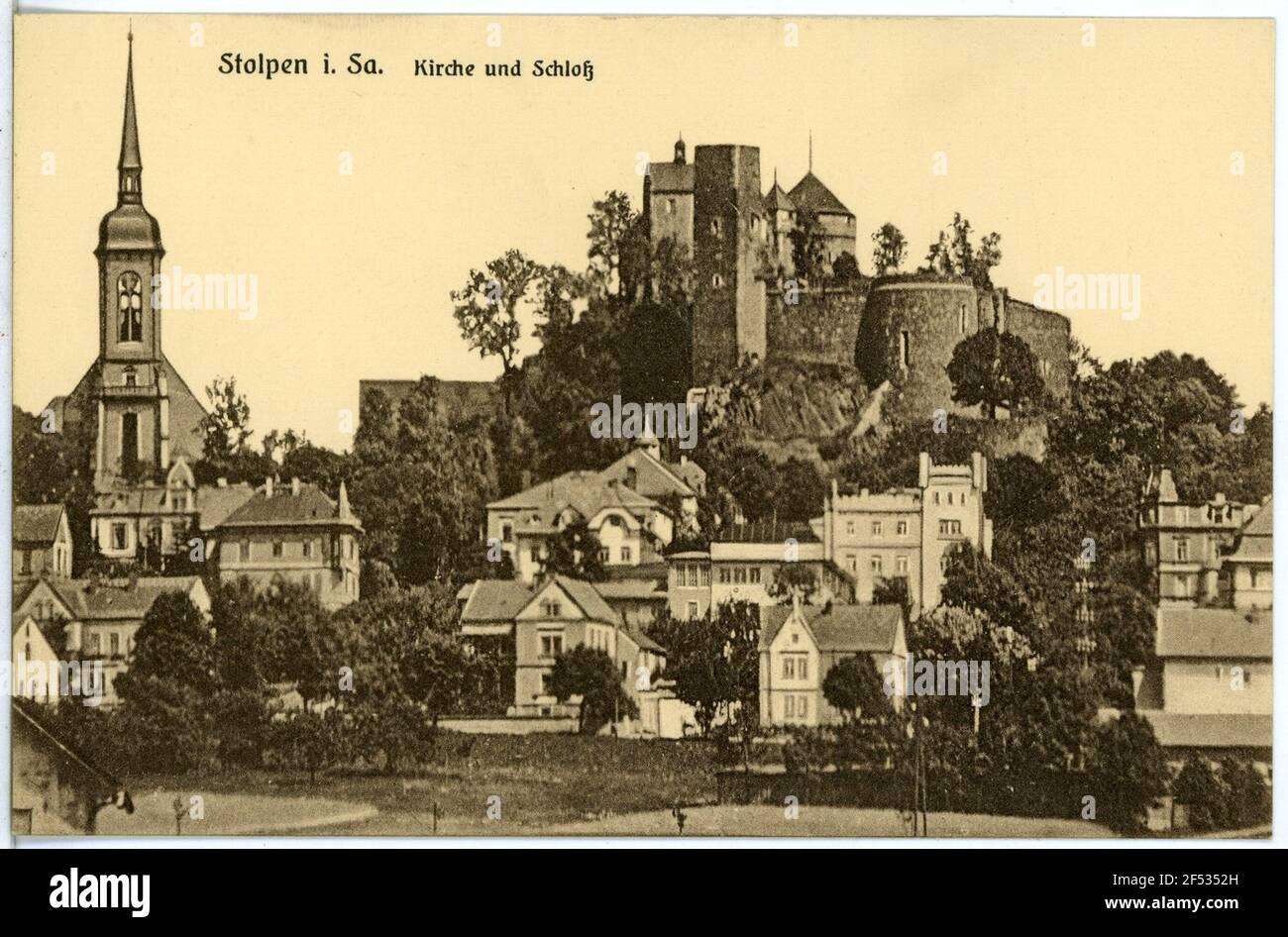 Church and Castle Stolpen. Church and Castle Stock Photo - Alamy