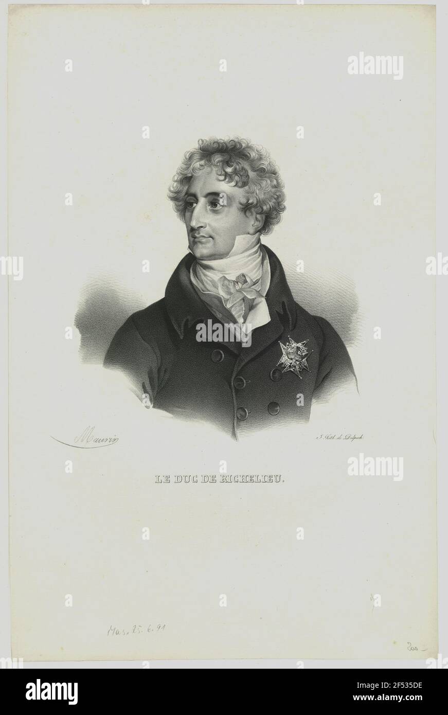 Portrait of Armand Emmanuel du Plessis, Duc de Richelieu Stock Photo ...