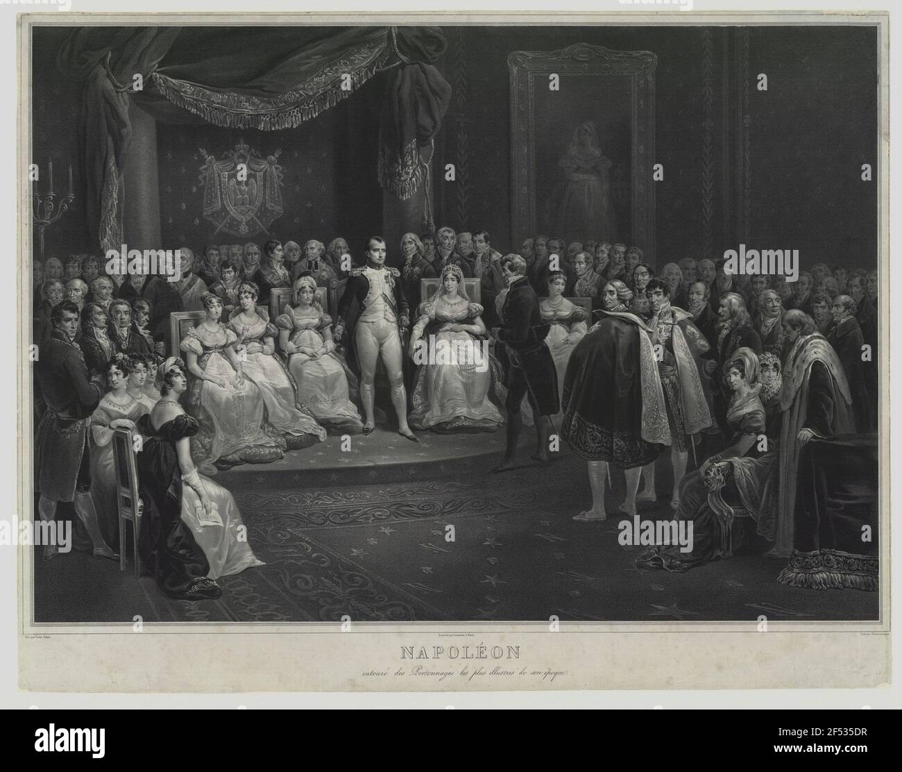 Napoleon surrounded by the most illustrious characters of his time ...