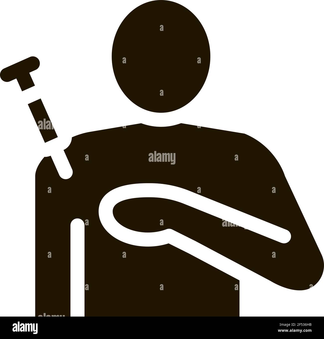 injection in shoulder icon Vector Glyph Illustration Stock Vector Image ...