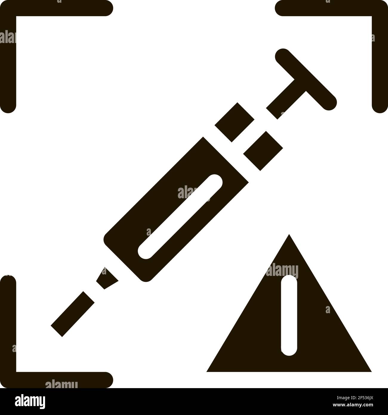 detection of injection problems icon Vector Glyph Illustration Stock ...