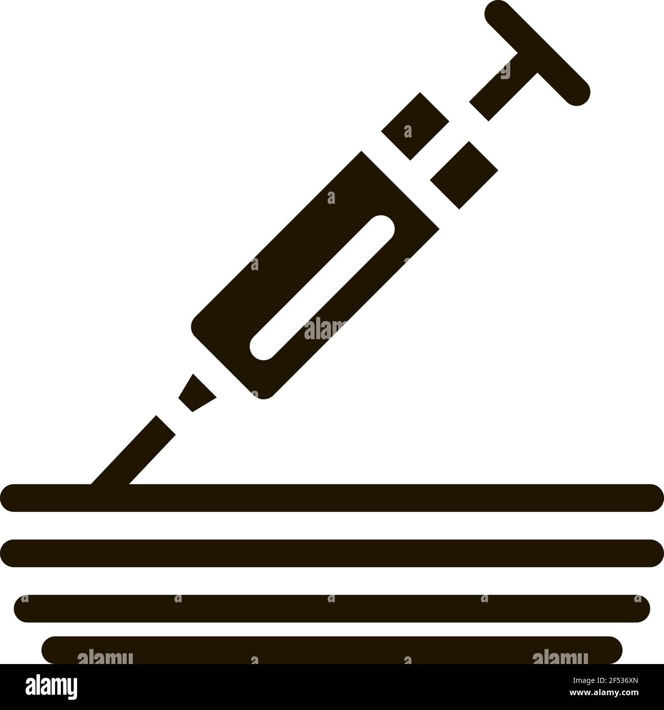 injection of syringe under skin icon Vector Glyph Illustration Stock ...