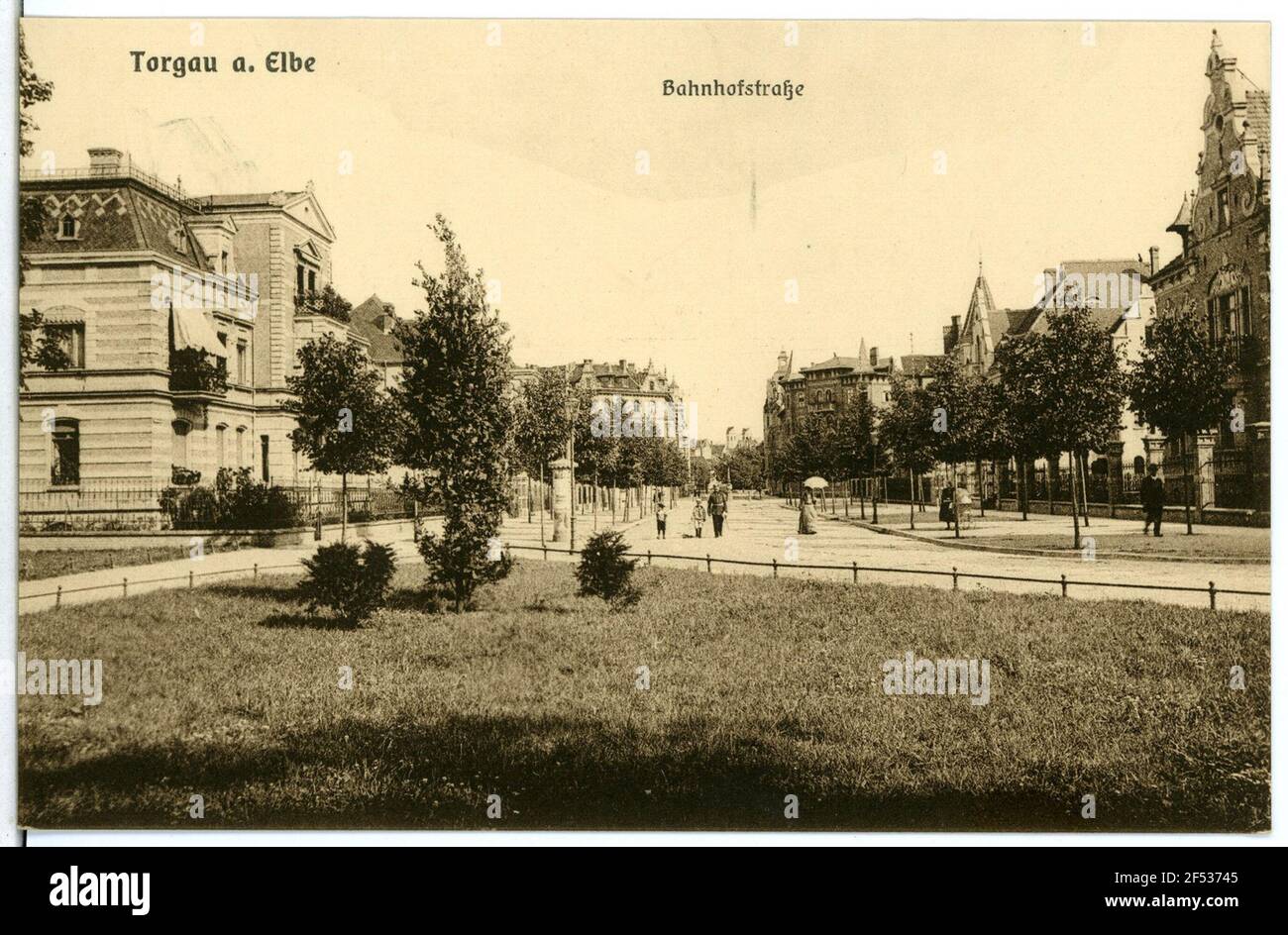 Bahnhofstraße Torgau. Station road Stock Photo - Alamy
