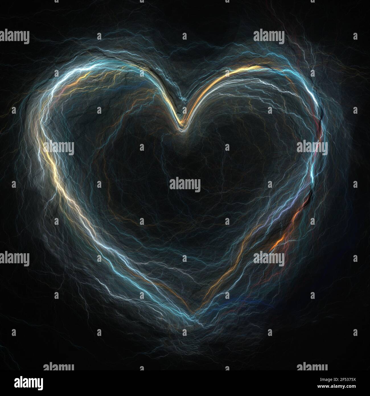 Colorful Neon Heart Backgrounds