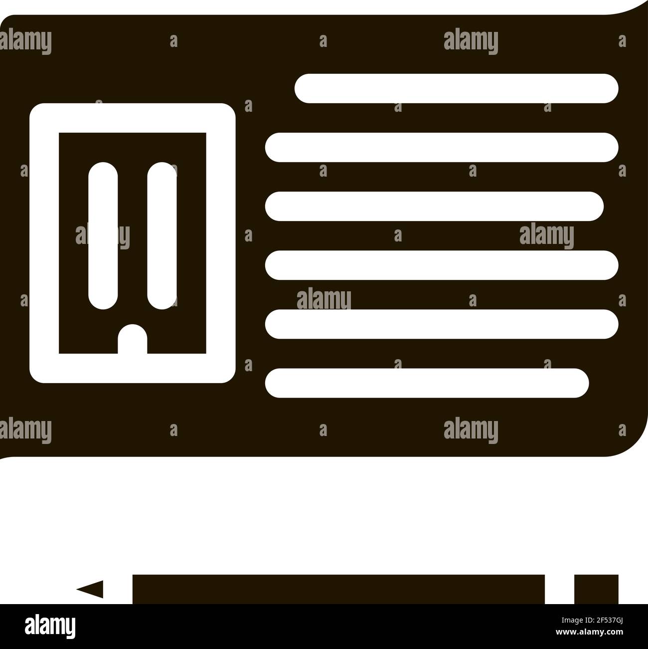 written building information model icon Vector Glyph Illustration Stock ...