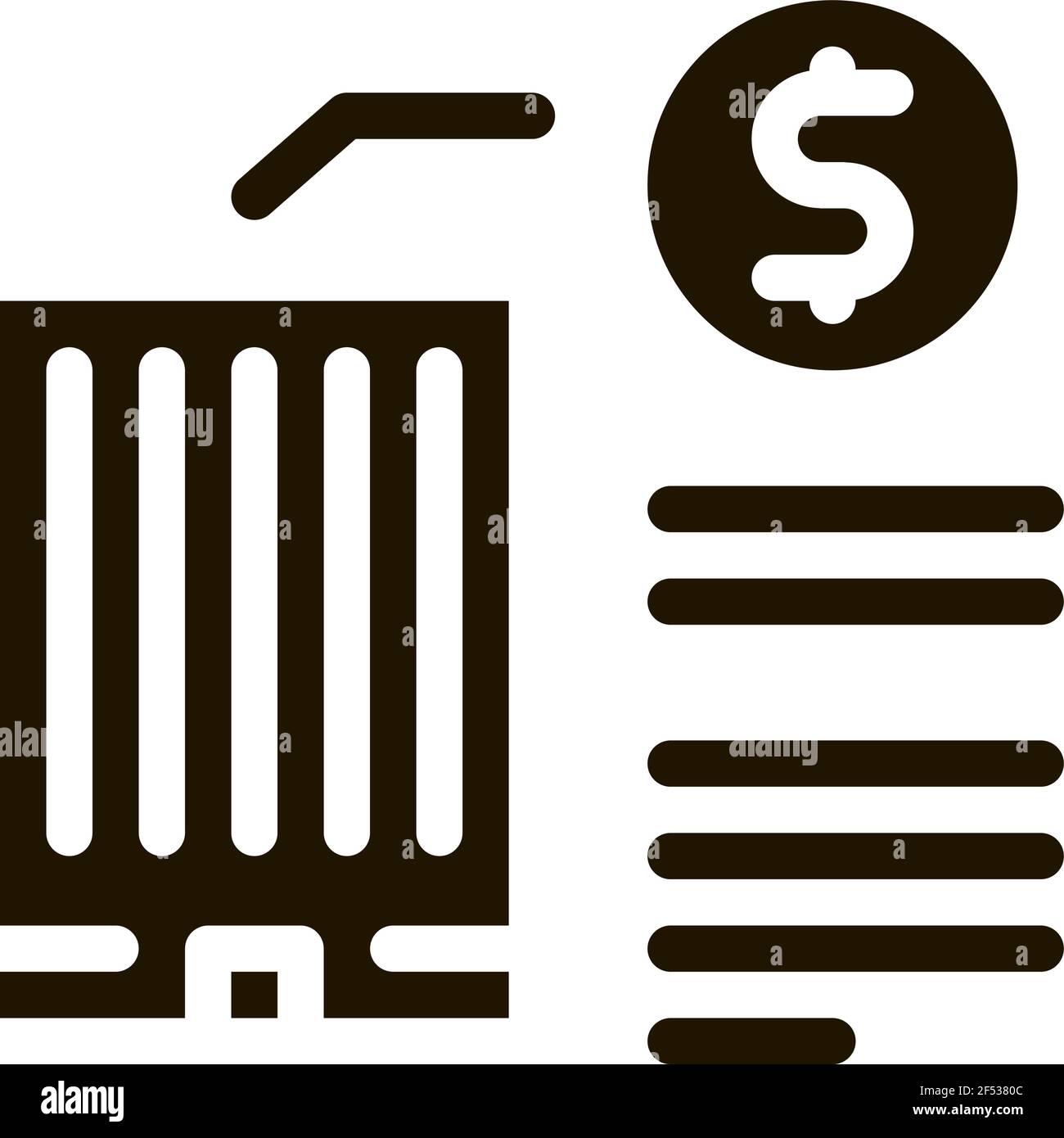 building cost icon Vector Glyph Illustration Stock Vector Image & Art ...