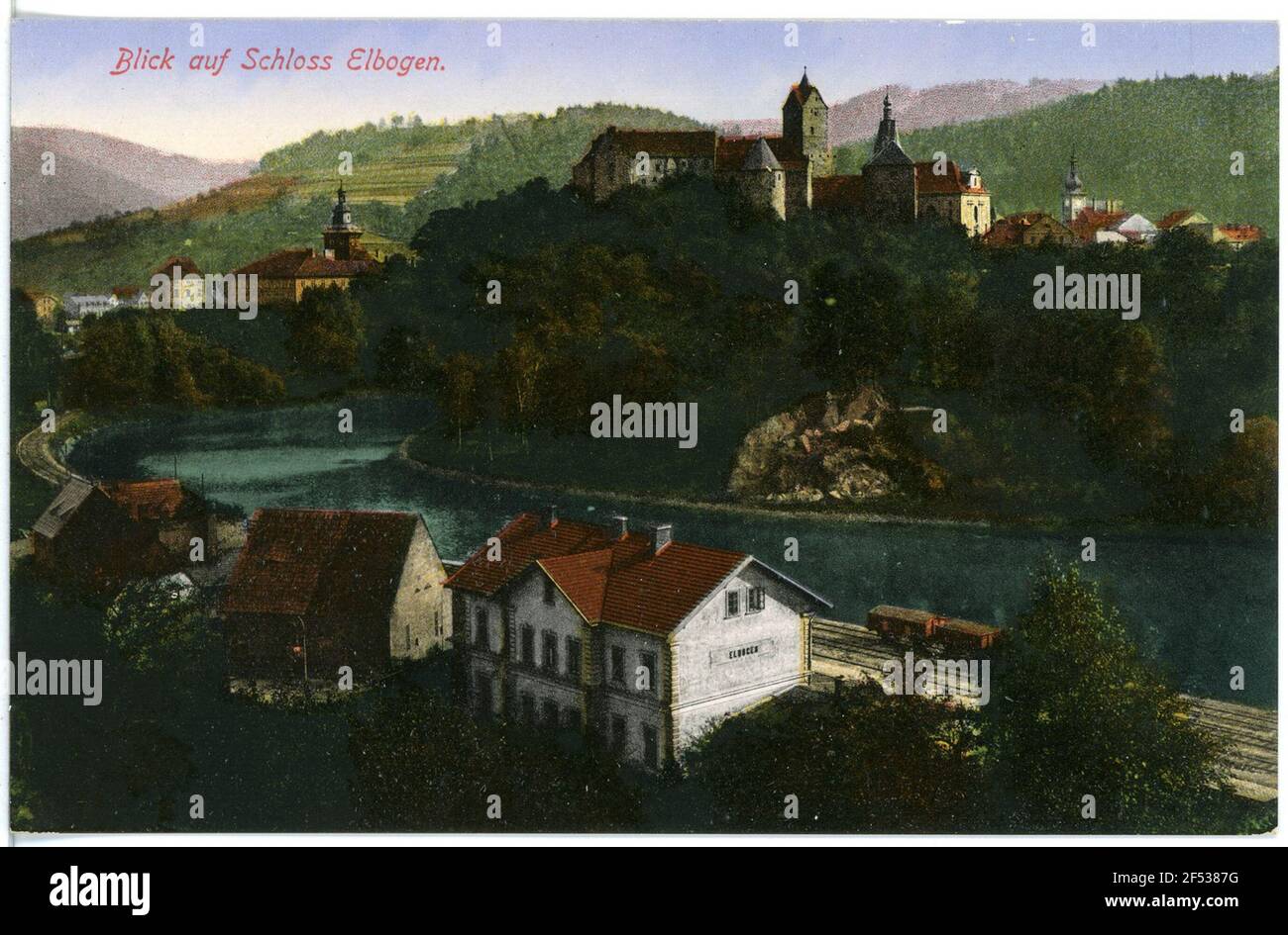 Look at Castle Elbogen. View of Castle Stock Photo - Alamy