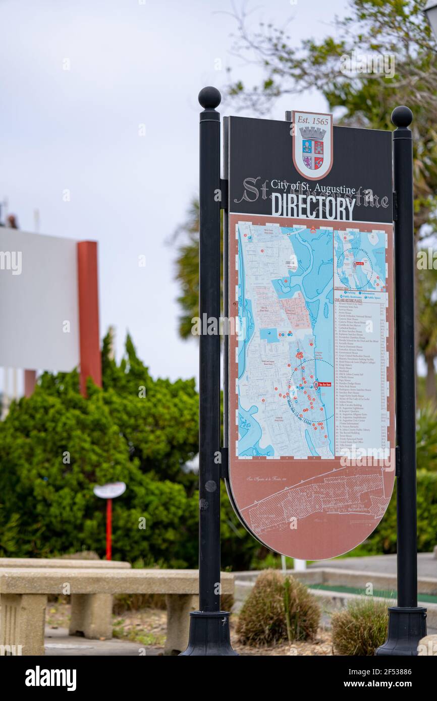 St. augustine florida map hi-res stock photography and images - Alamy