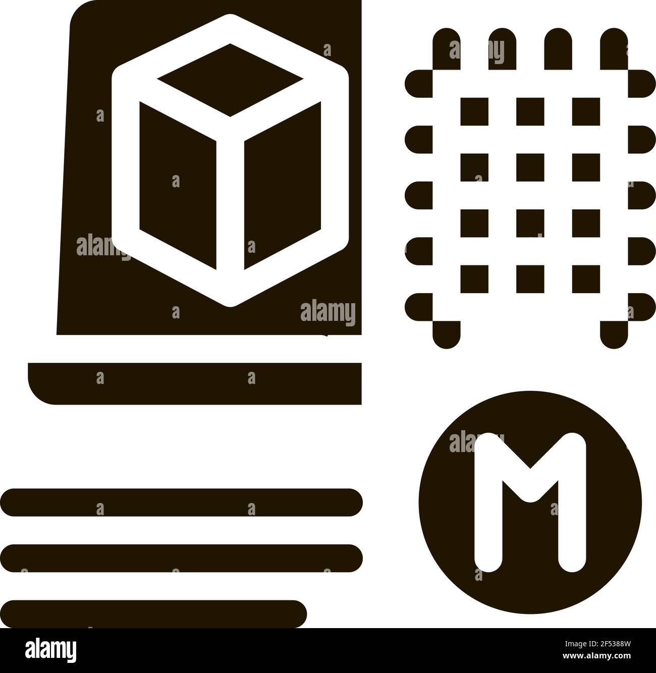 modeling of building materials icon Vector Glyph Illustration Stock ...