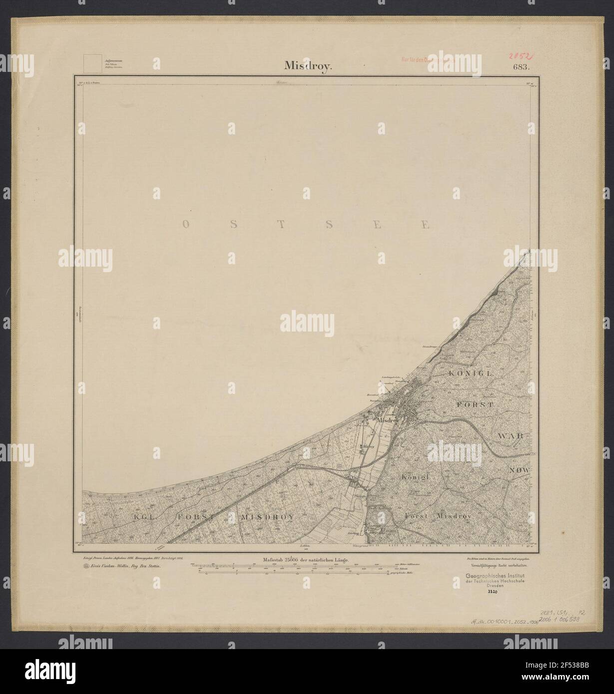 Messtischblatt [2052] = 683 : Misdroy, 1906 Stock Photo - Alamy