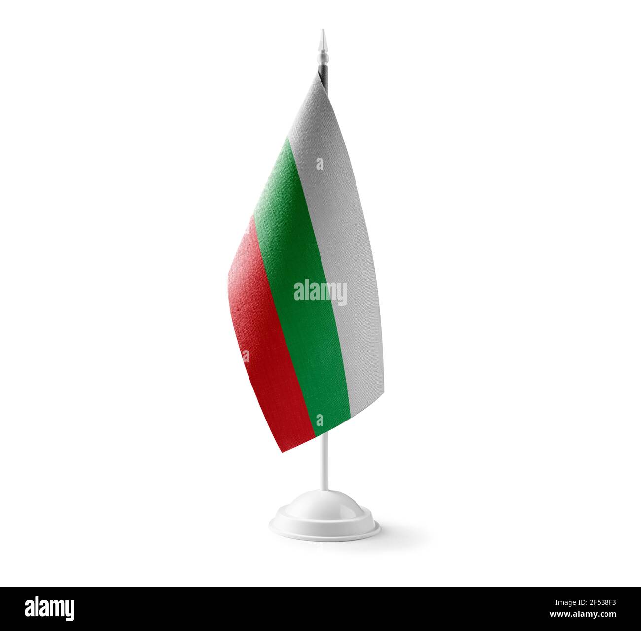 Small national flag of the Bulgaria on a white background Stock Photo ...