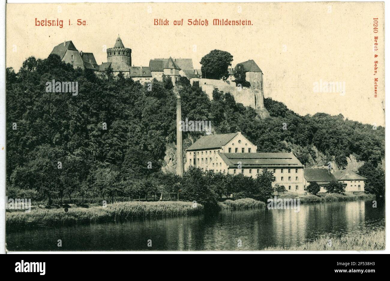 Closed Mildenstein Leisnig. Castle Mildenstein Stock Photo - Alamy